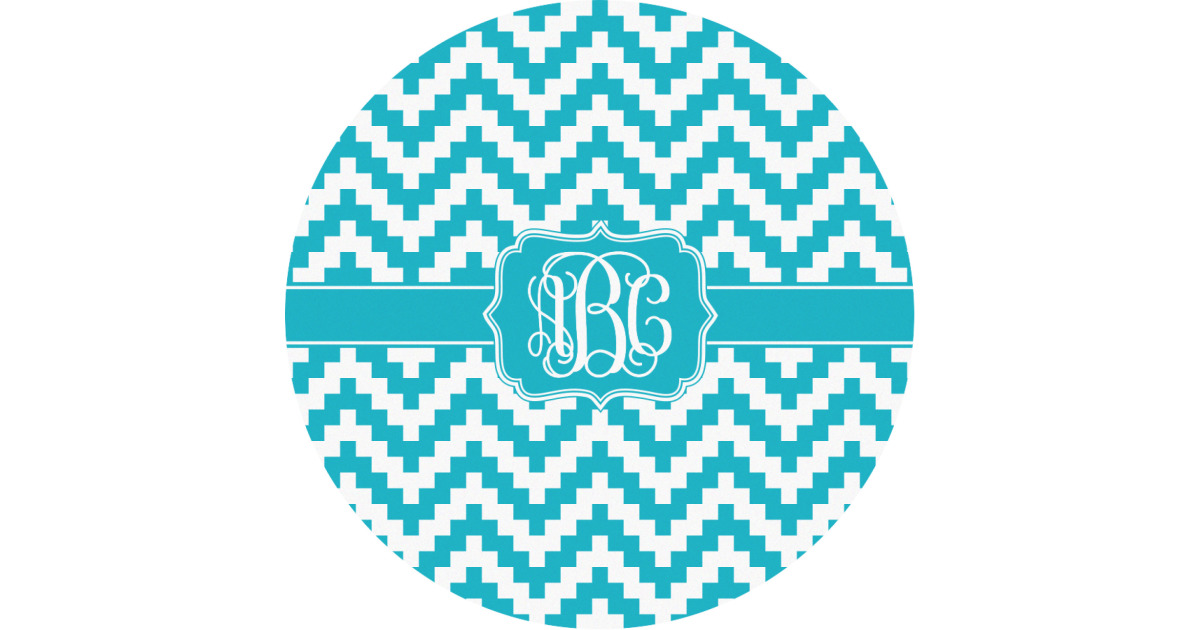 Custom Pixelated Chevron Multipurpose Round Labels - Custom Sized ...