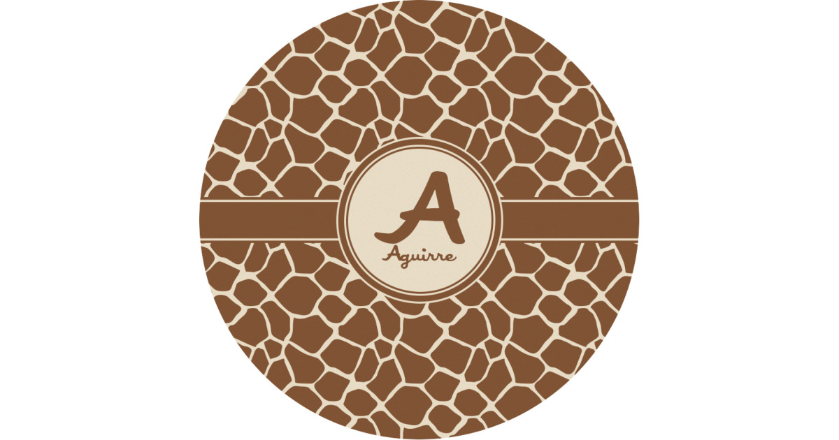 Custom Giraffe Print Multipurpose Round Labels - Custom Sized ...