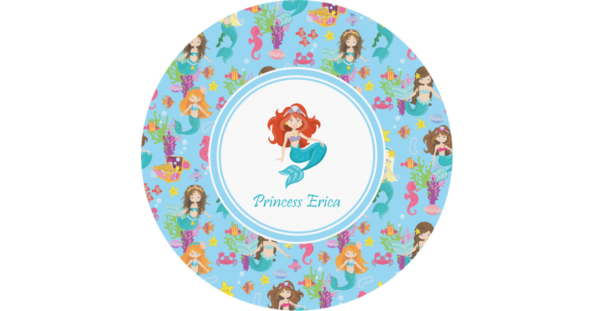 Custom Mermaids Multipurpose Round Labels - 3" (Personalized ...