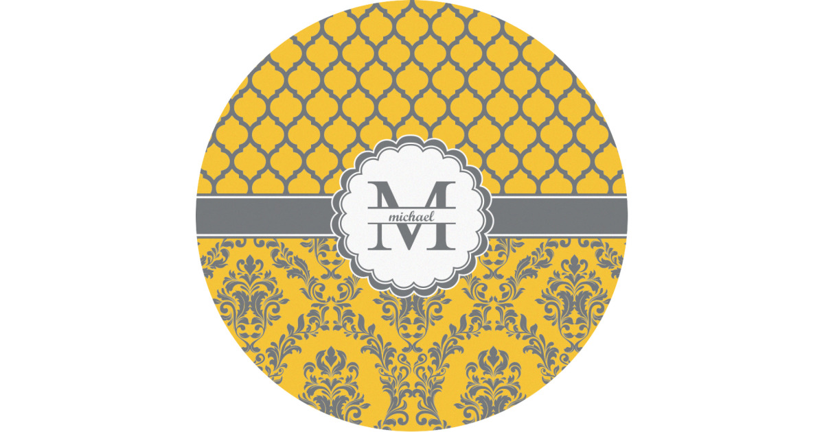 Custom Damask & Moroccan Multipurpose Round Labels - Custom Sized ...