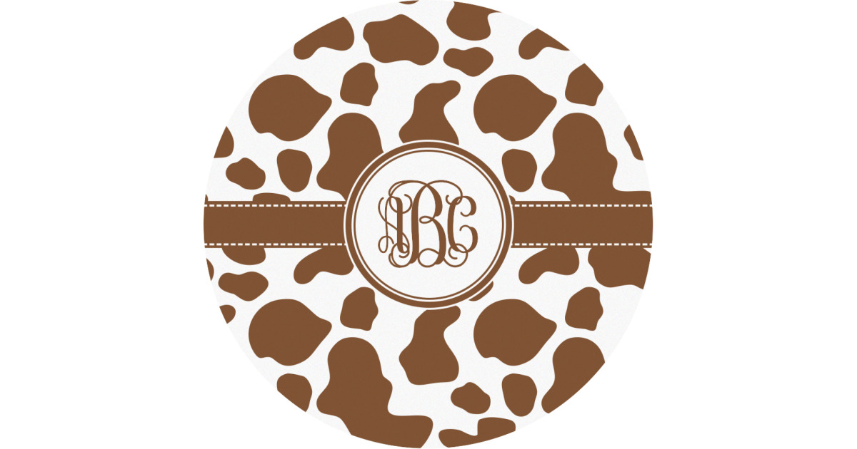 Custom Cow Print Multipurpose Round Labels - Custom Sized (Personalized ...