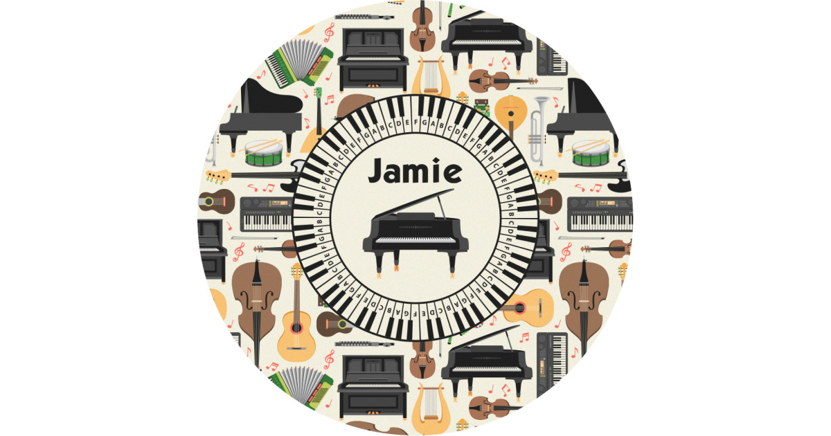 Custom Musical Instruments Multipurpose Round Labels - Custom Sized ...