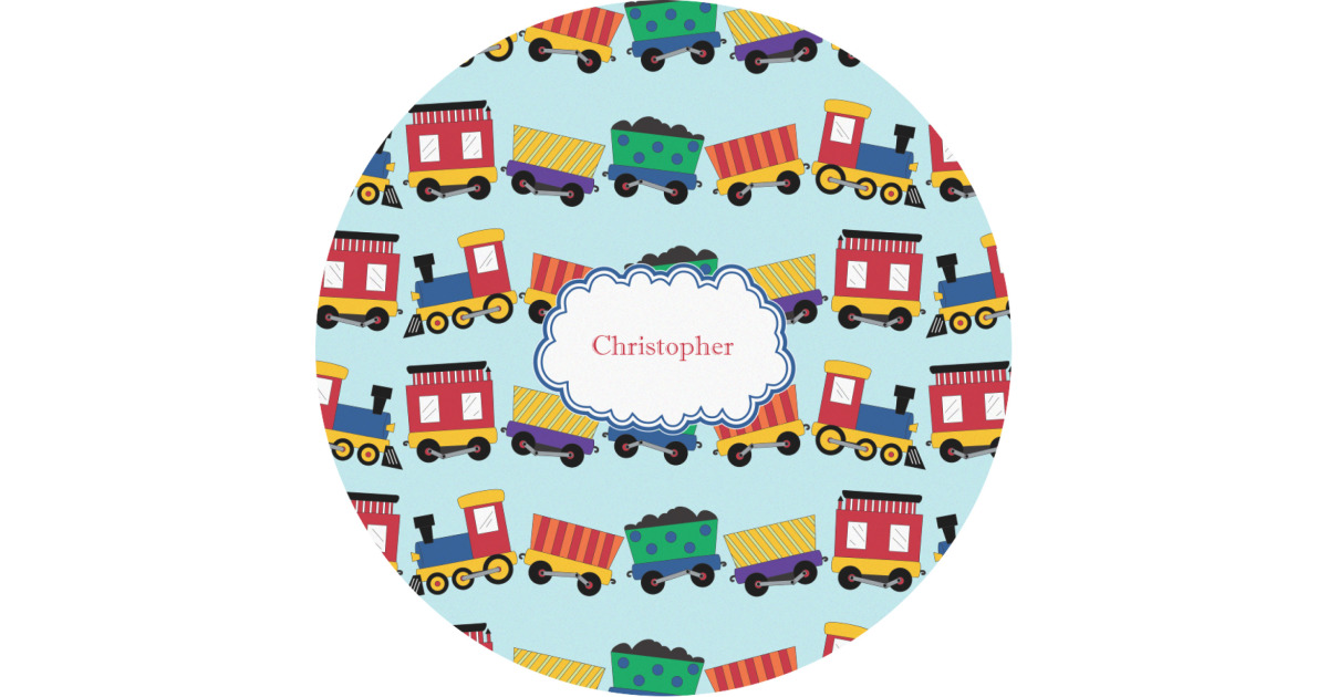 Custom Trains Multipurpose Round Labels - Custom Sized (Personalized ...