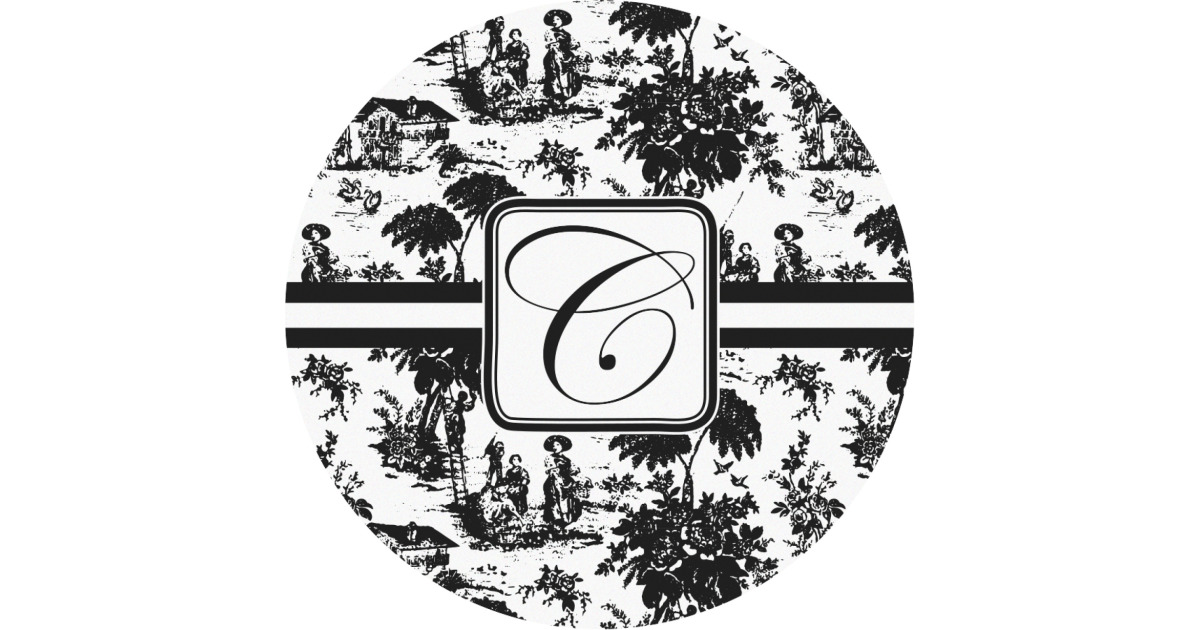 Custom Toile Multipurpose Round Labels - Custom Sized (Personalized ...