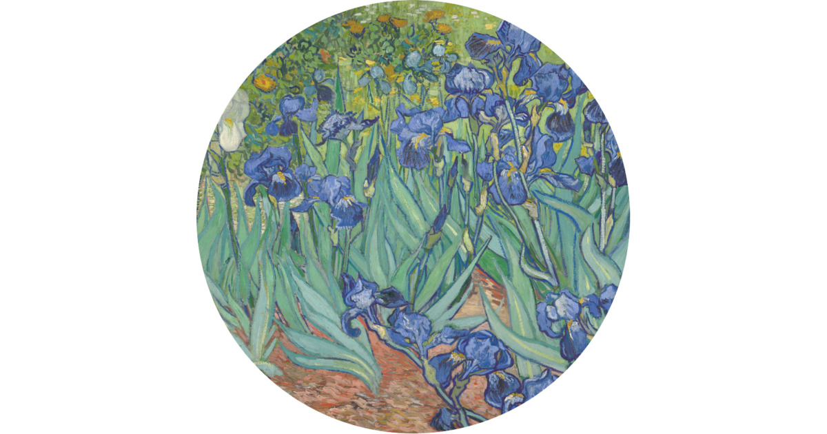 Custom Irises (Van Gogh) Multipurpose Round Labels - Custom Sized ...