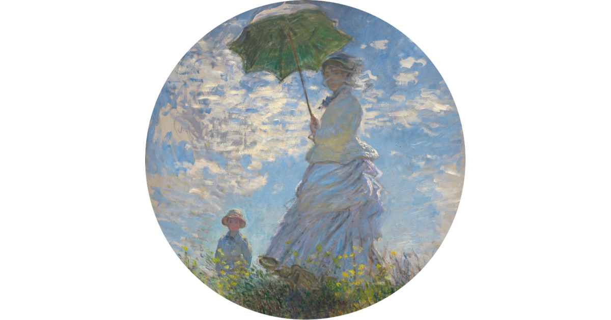 Custom Promenade Woman by Claude Monet Multipurpose Round Labels ...