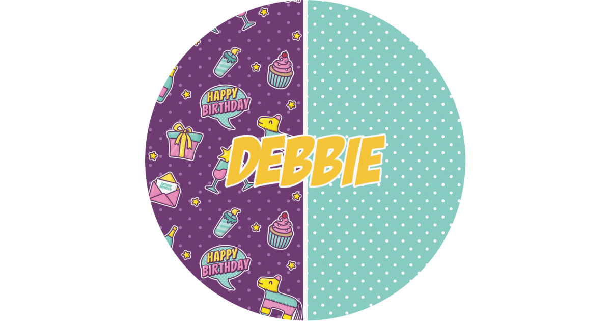 Custom Pinata Birthday Multipurpose Round Labels - Custom Sized ...