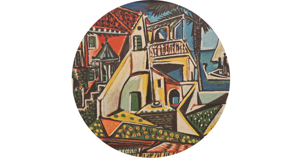 Custom Mediterranean Landscape by Pablo Picasso Multipurpose Round ...