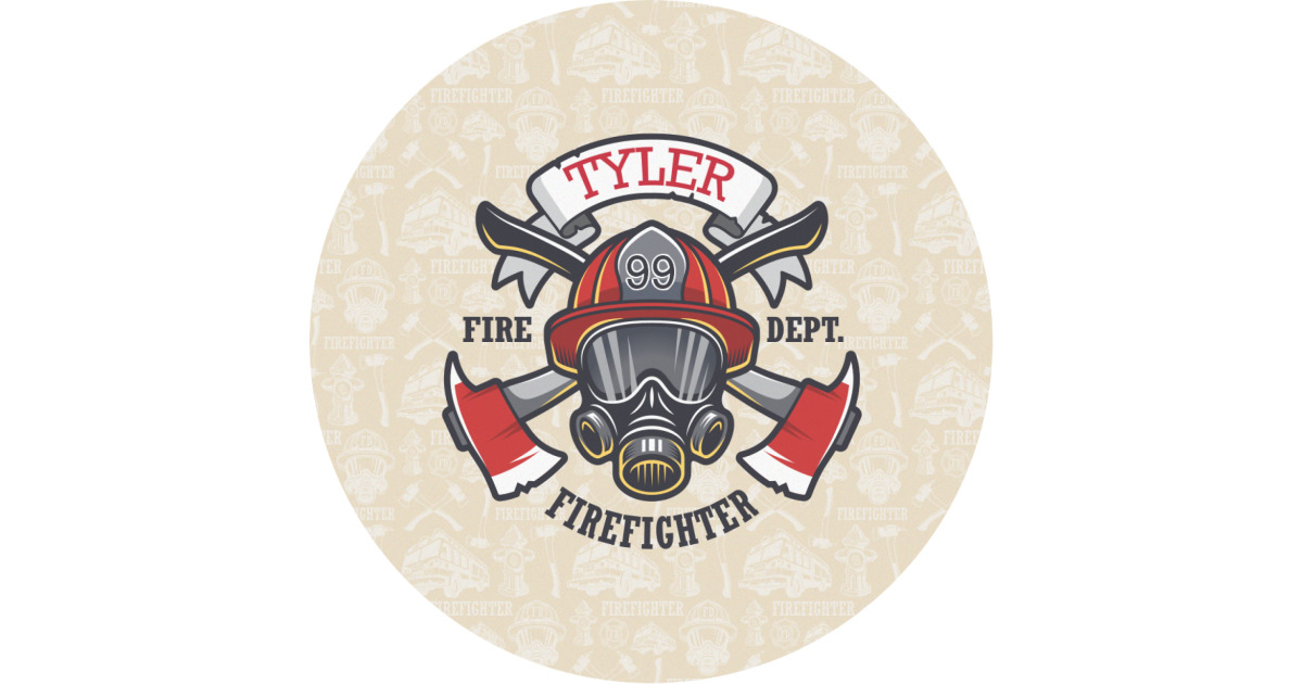 Custom Firefighter Multipurpose Round Labels - Custom Sized ...