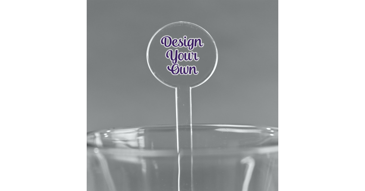 Custom 5.5" Round Plastic Stir Sticks - Clear | Design & Preview Online ...