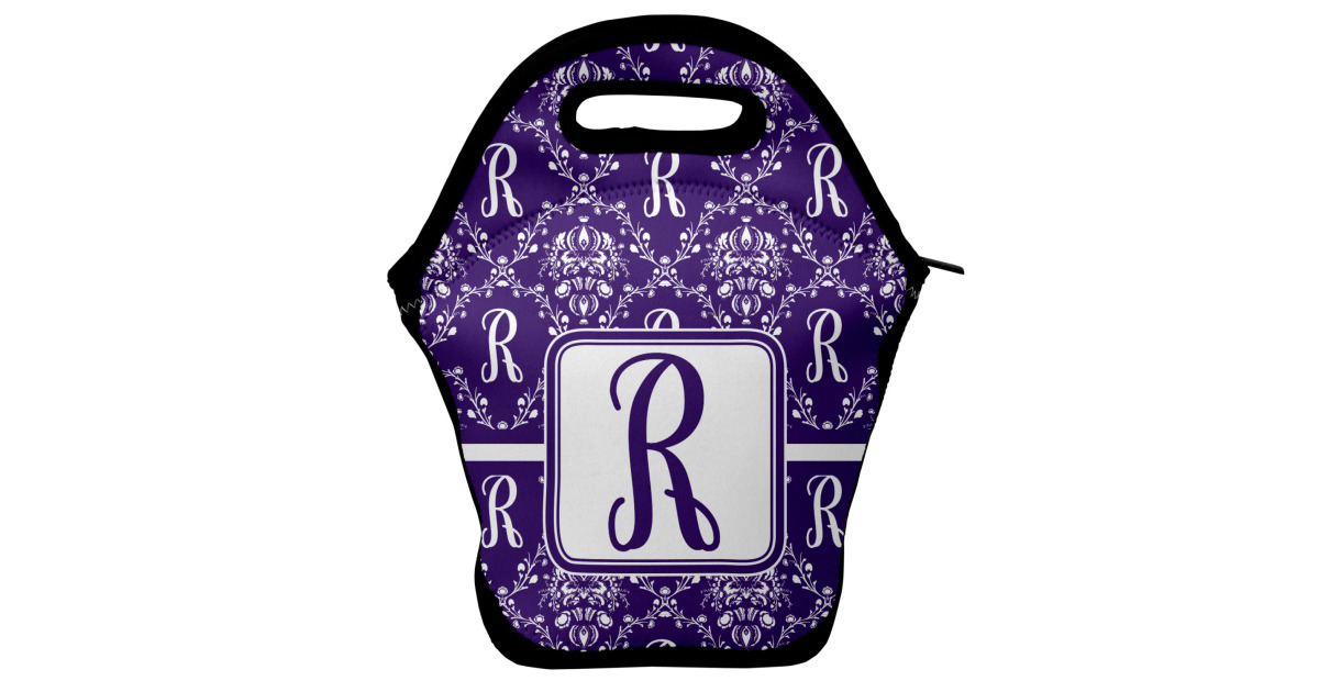 Custom Initial Damask Lunch Bag | YouCustomizeIt