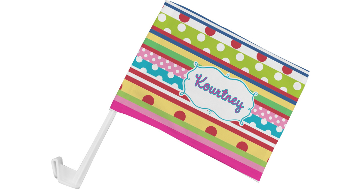 Custom Ribbons Car Flag - Small w/ Name or Text | YouCustomizeIt