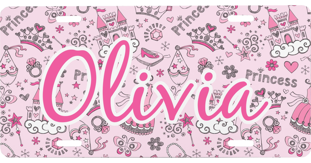 Custom Princess Front License Plate (Personalized) | YouCustomizeIt
