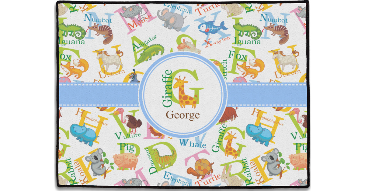 Custom Animal Alphabet Door Mat (Personalized) | YouCustomizeIt