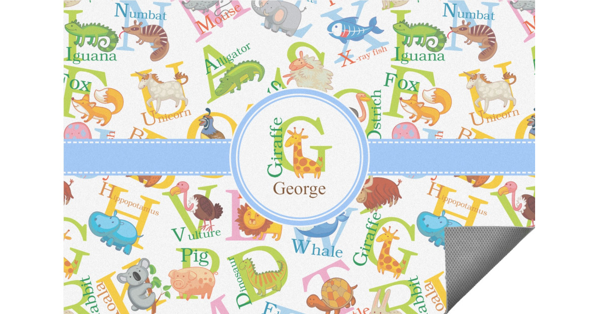 Custom Animal Alphabet Indoor / Outdoor Rug (Personalized) | YouCustomizeIt