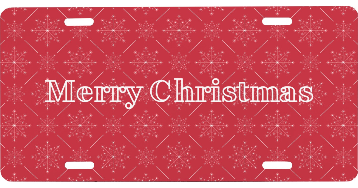 Custom Snowflakes Front License Plate (Personalized) | YouCustomizeIt