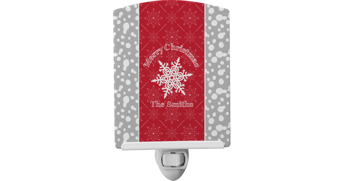 Custom Snowflakes Ceramic Night Light (Personalized) | YouCustomizeIt