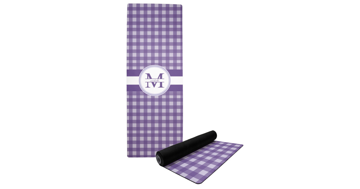 Custom Gingham Print Yoga Mat (Personalized) | YouCustomizeIt