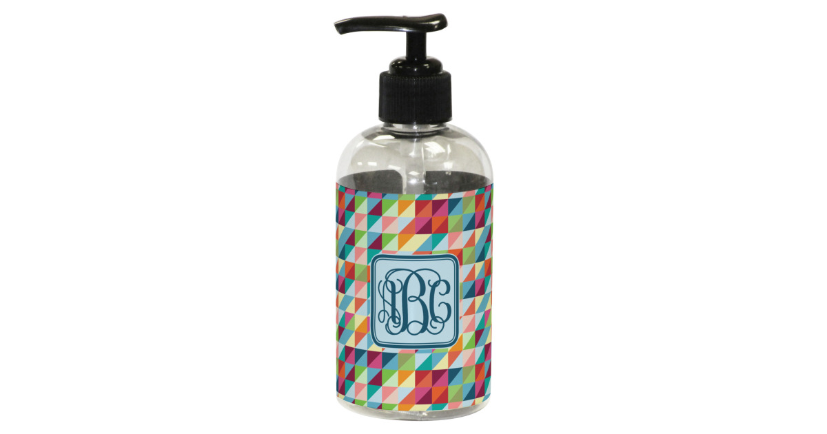 Custom Retro Triangles Plastic Soap / Lotion Dispenser (8 oz - Small ...