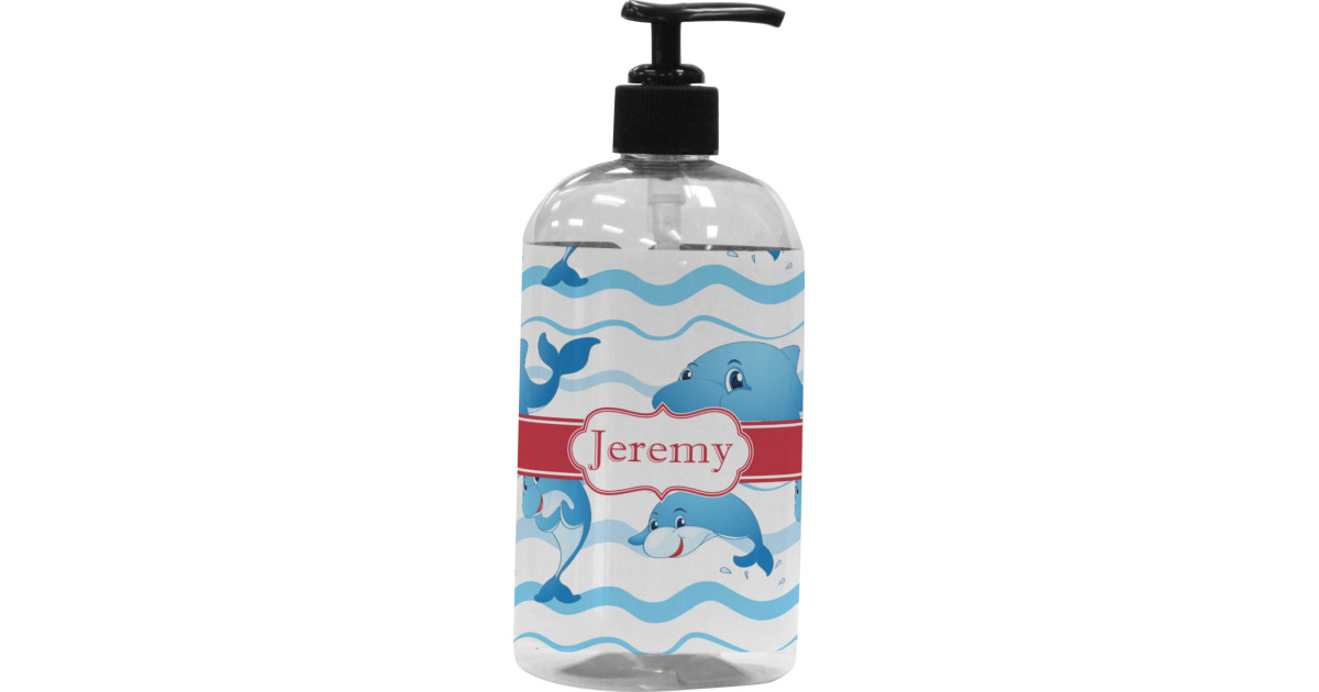 Custom Dolphins Plastic Soap / Lotion Dispenser (Personalized ...