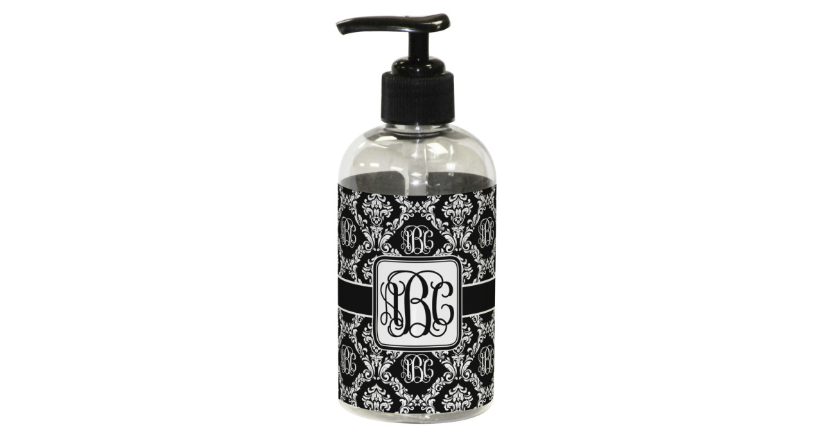 Custom Monogrammed Damask Plastic Soap / Lotion Dispenser (8 oz - Small ...