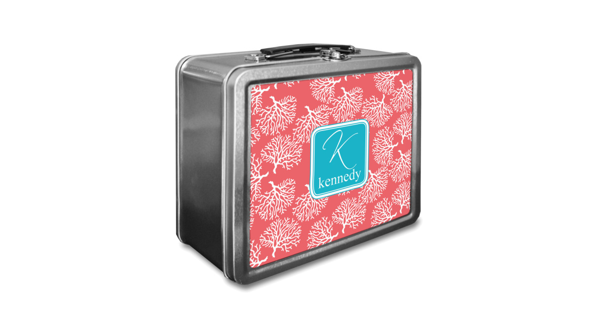 Custom Coral & Teal Lunch Box (Personalized) | YouCustomizeIt