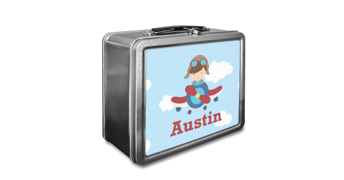 Custom Airplane & Pilot Lunch Box (Personalized) | YouCustomizeIt