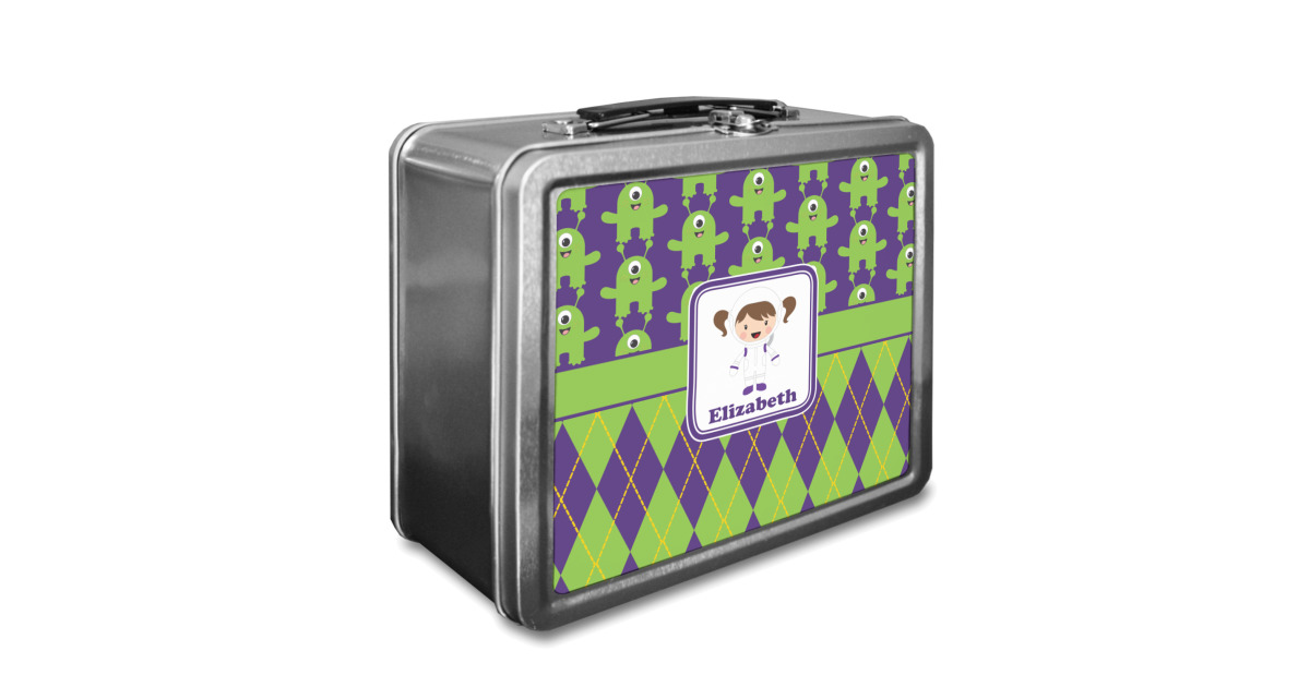 Custom Astronaut, Aliens & Argyle Lunch Box (Personalized) | YouCustomizeIt