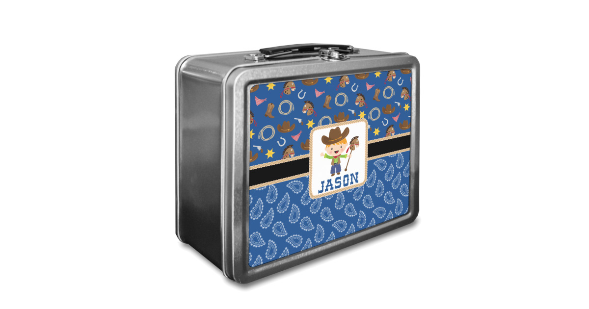 Custom Blue Western Lunch Box (Personalized) | YouCustomizeIt